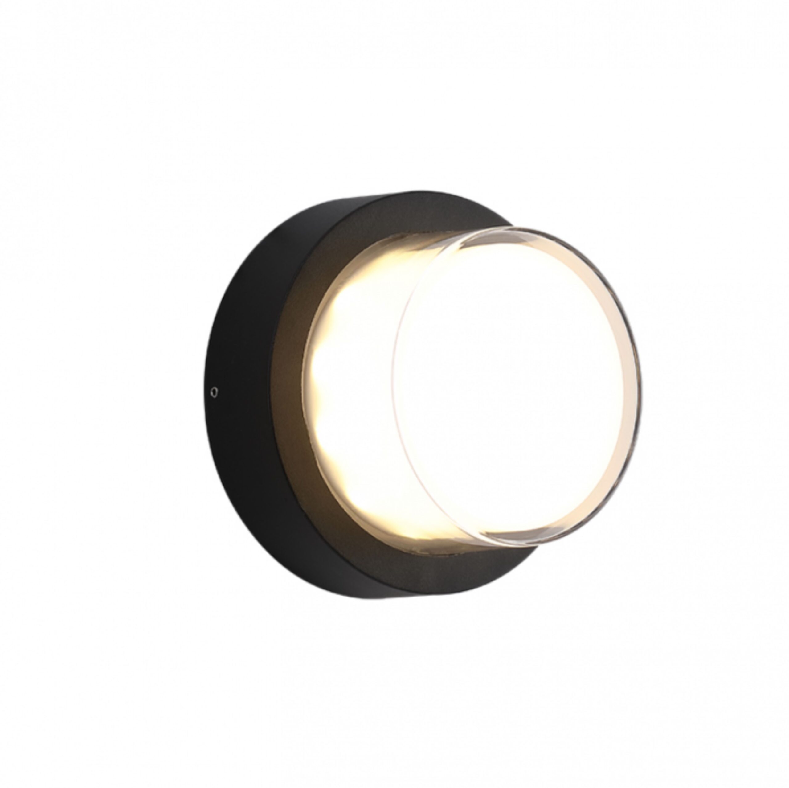 Aplica LED rotunda, negru, Exterior, 12W, IP65, lumina Calda - Chirmar