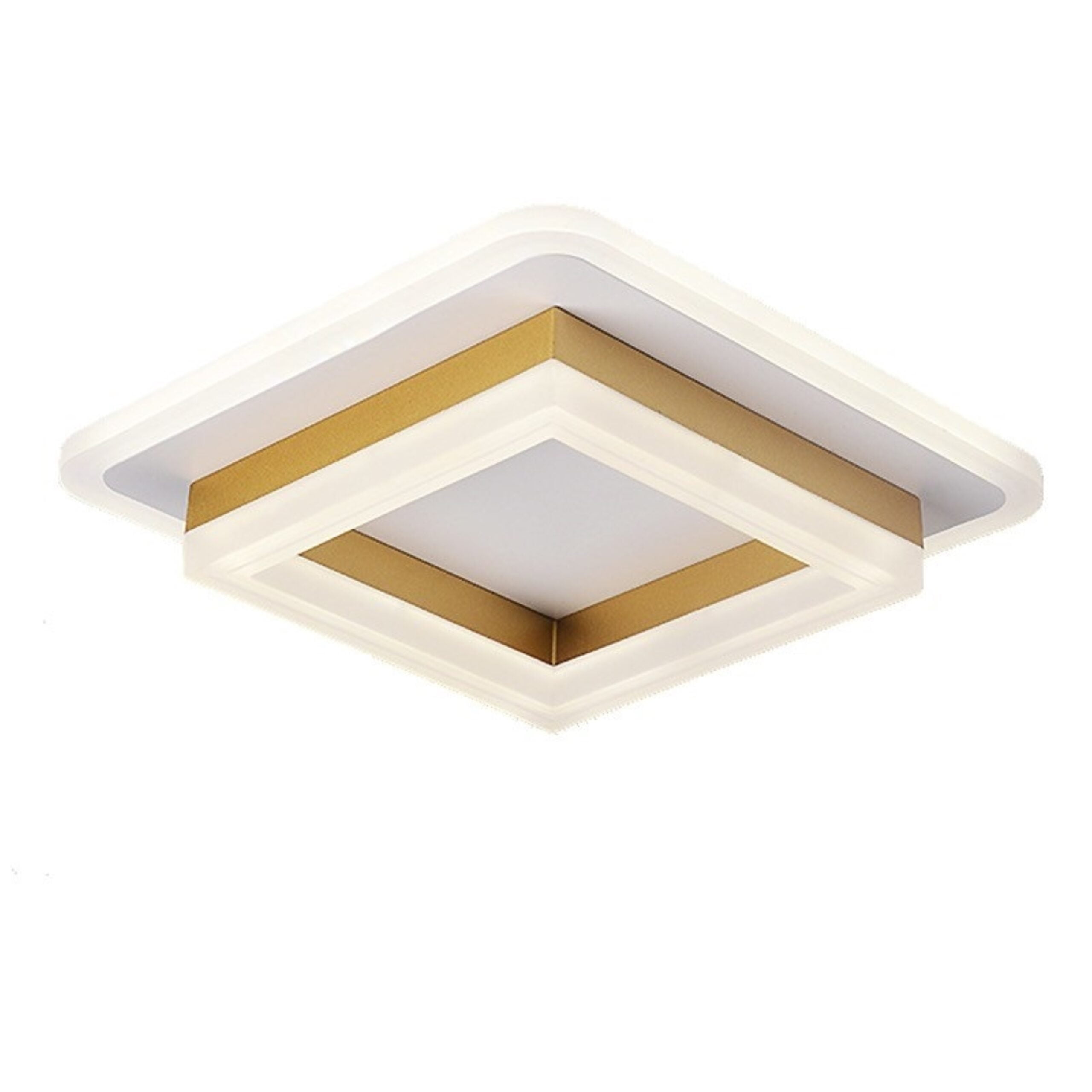 Lustra LED patrata, 41W, aurie, lumina calda/rece/neutra - Chirmar